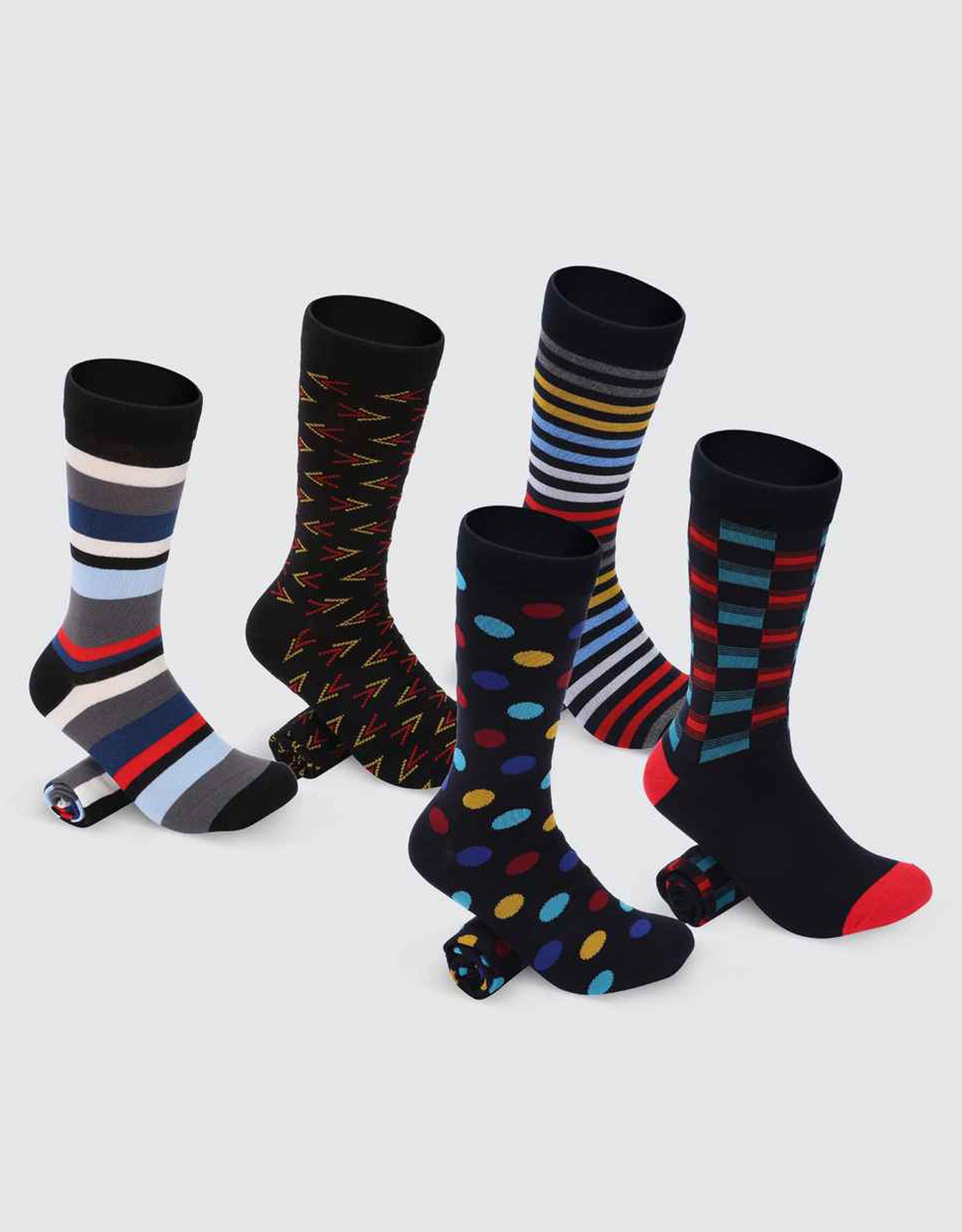 Men's Groovy Designer Dress Socks 5 Pack– Mio Marino