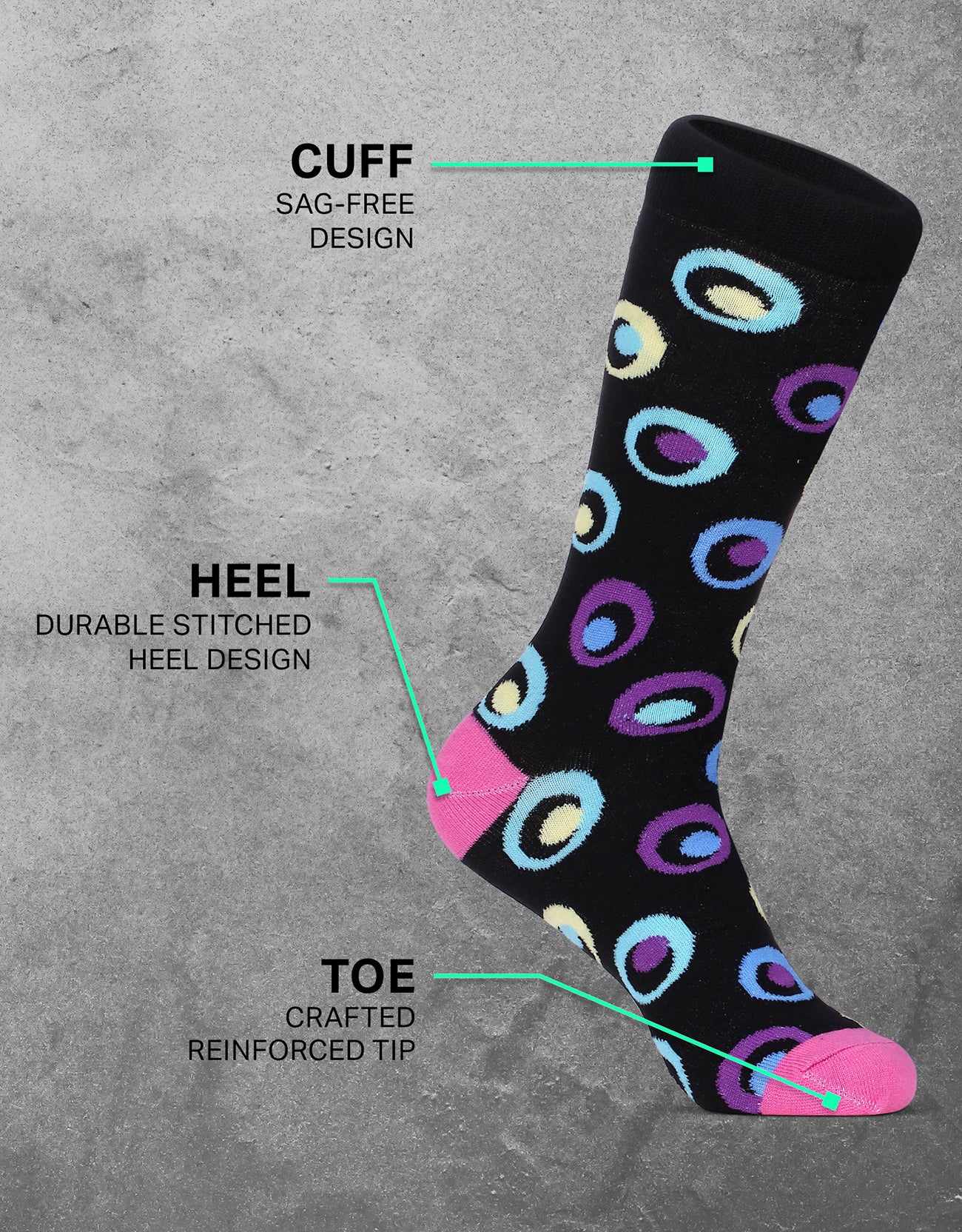 Men's Groovy Designer Dress Socks 5 Pack– Mio Marino