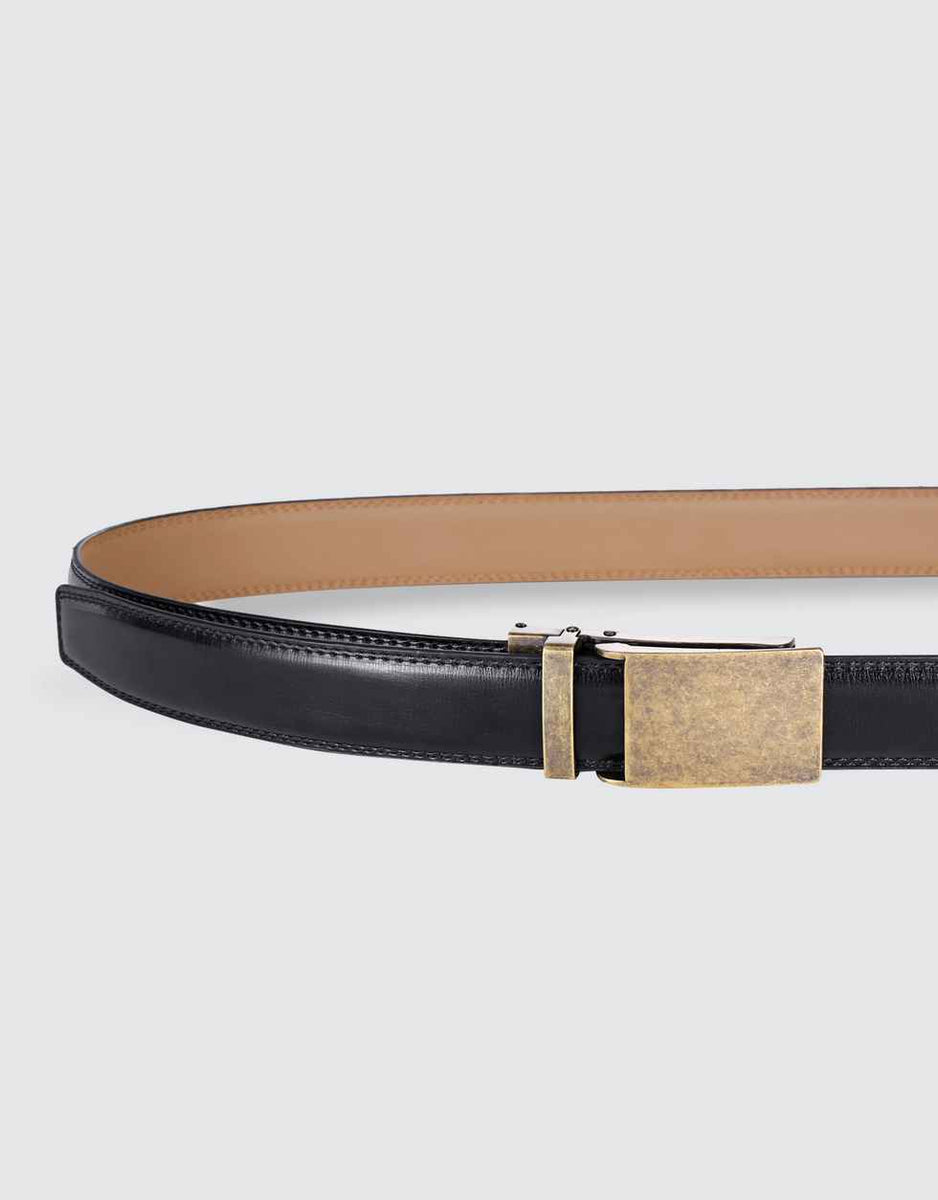 Men's Leather Belts | Aureate Linxx Rachet Belt in Black| Shop Now ...