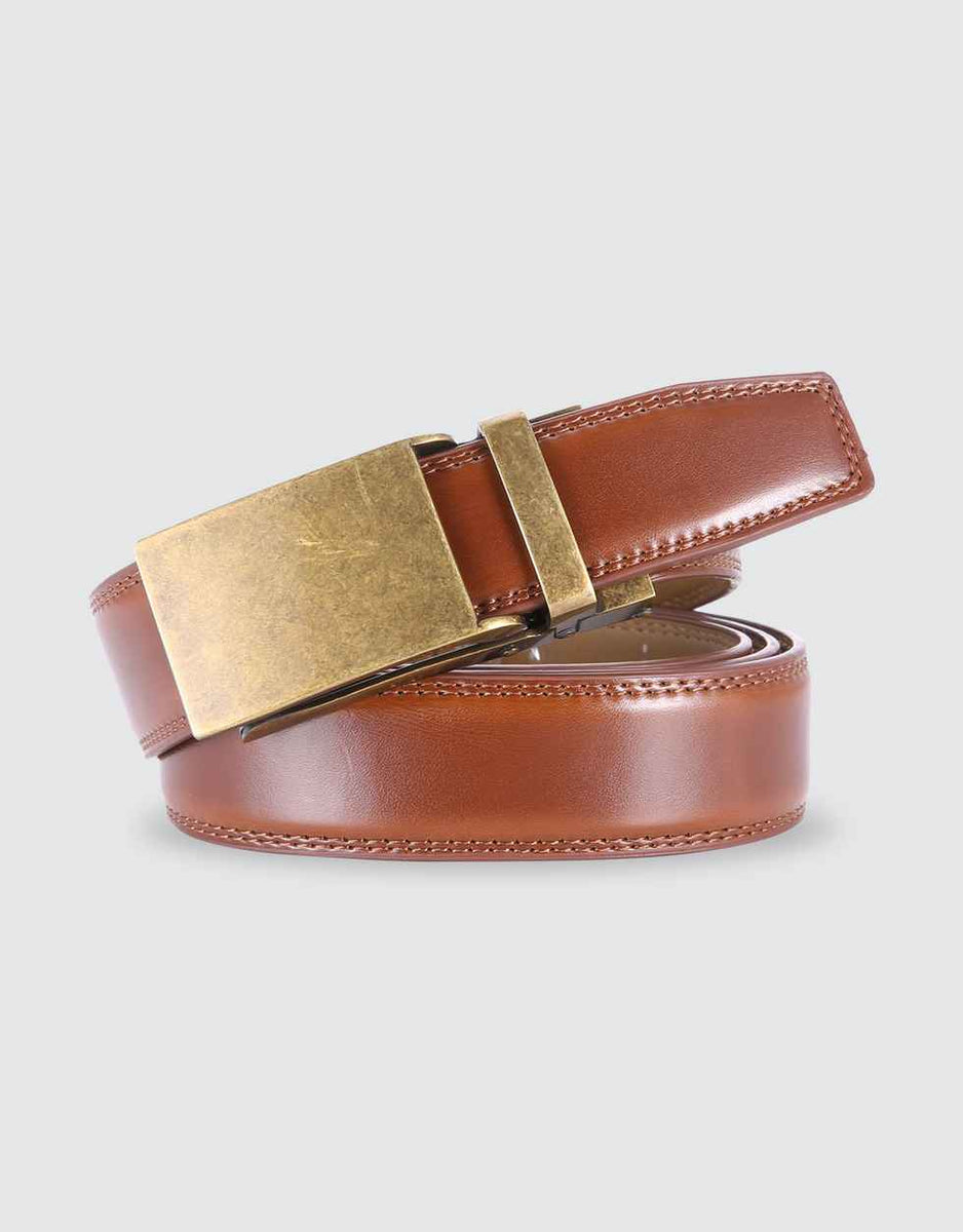 Men's Leather Belts | Aureate Linxx Rachet Belt in Burnt Umber | Shop ...