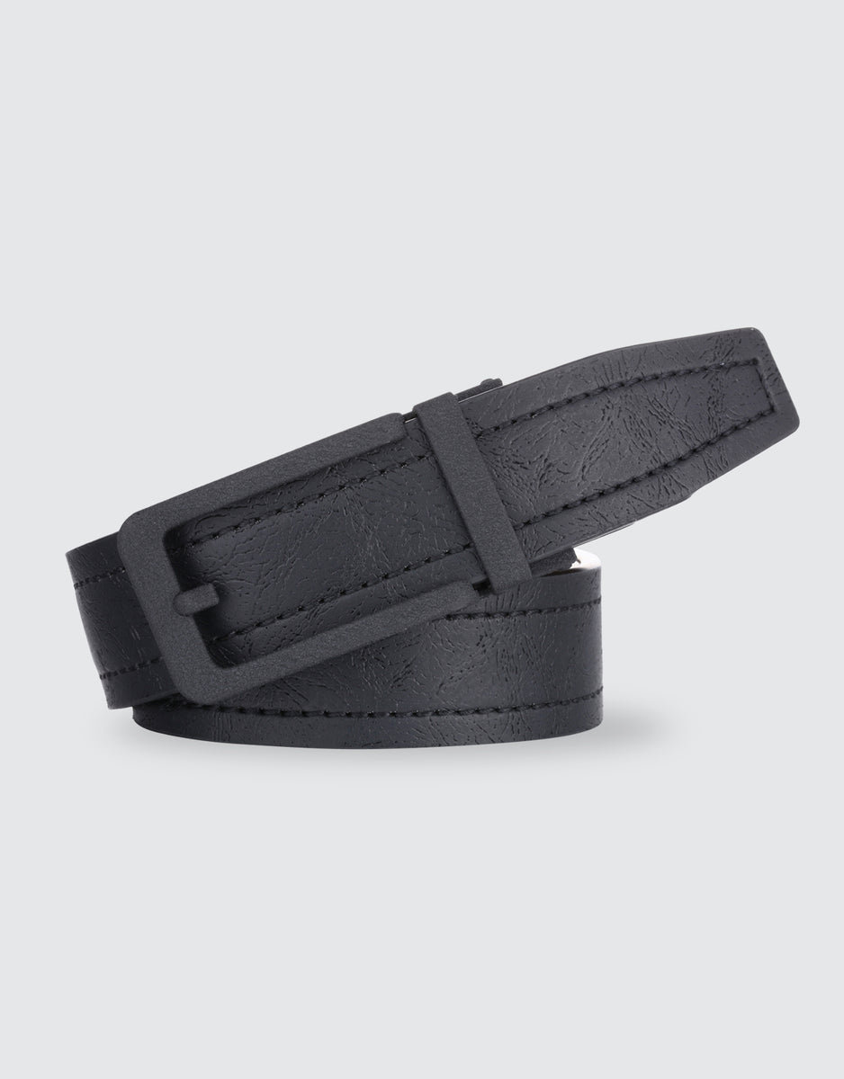 Grained Linxx Leather Rachet Belt-Deep Charcoal– Mio Marino
