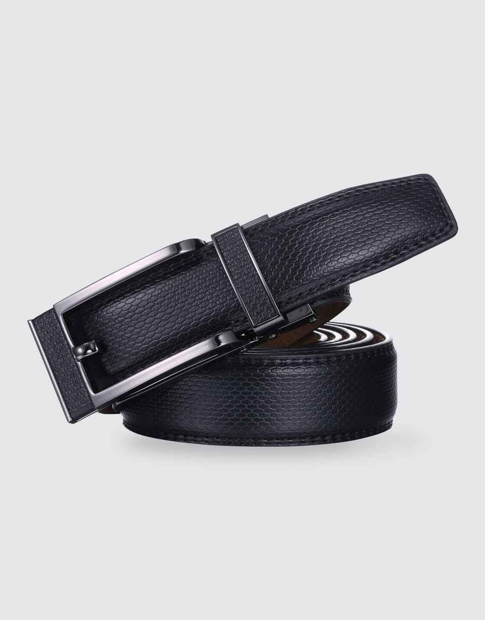 Trimmed Linxx Men's Rachet Belt With Open Linxx Leather Buckle-Deep ...