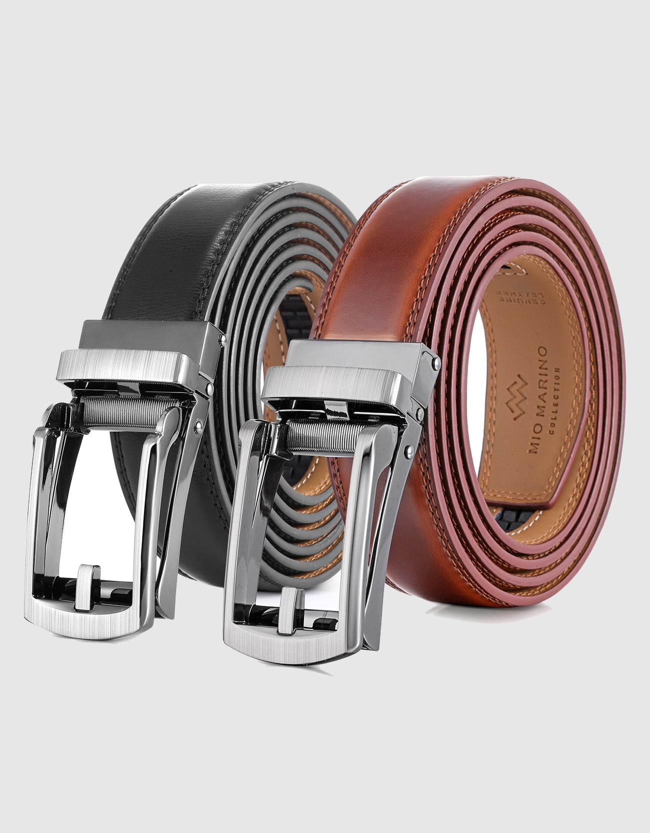 Men's Swank Hasp Leather 2 Pack Linxx Ratchet Belt– Mio Marino