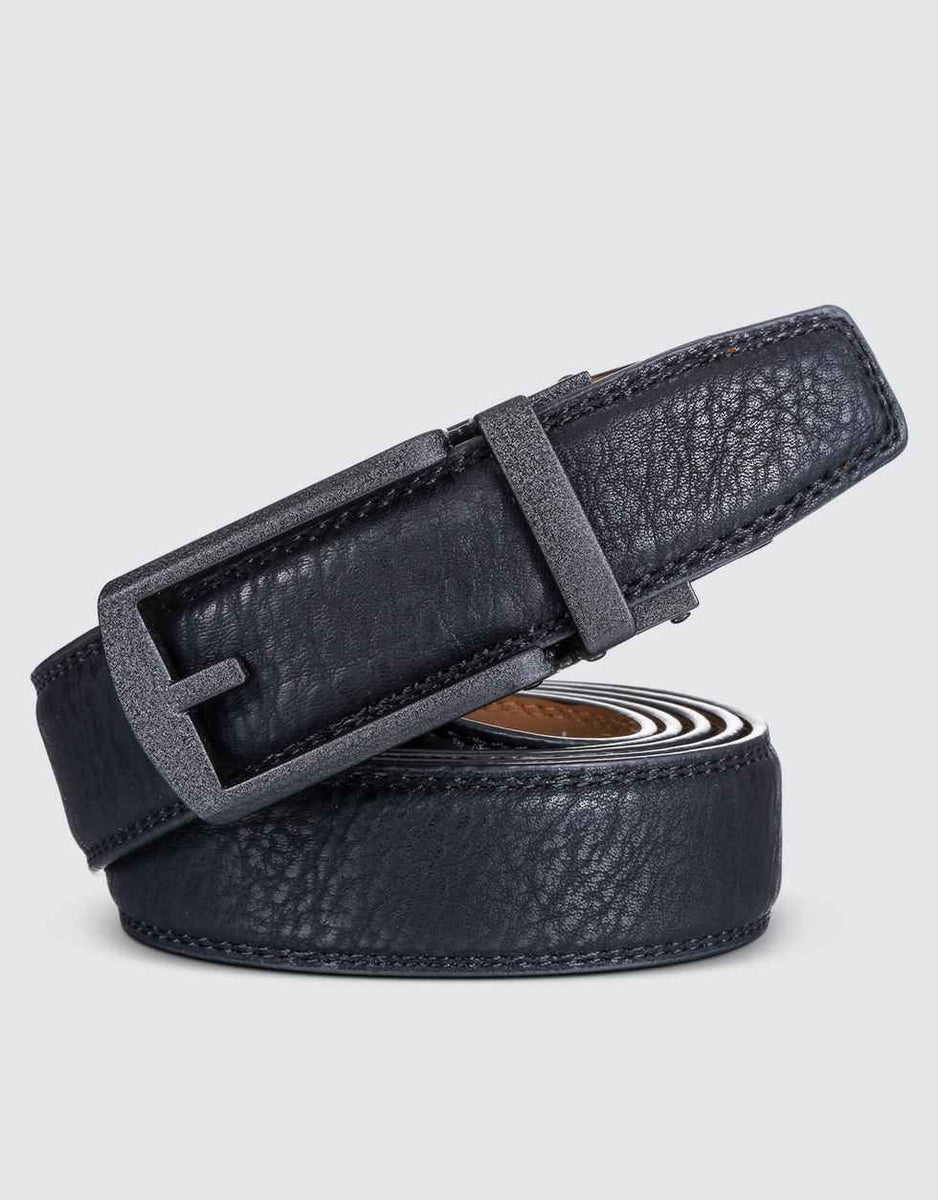 Standard Matte Leather Linxx Rachet Belt-Deep Charcoal– Mio Marino