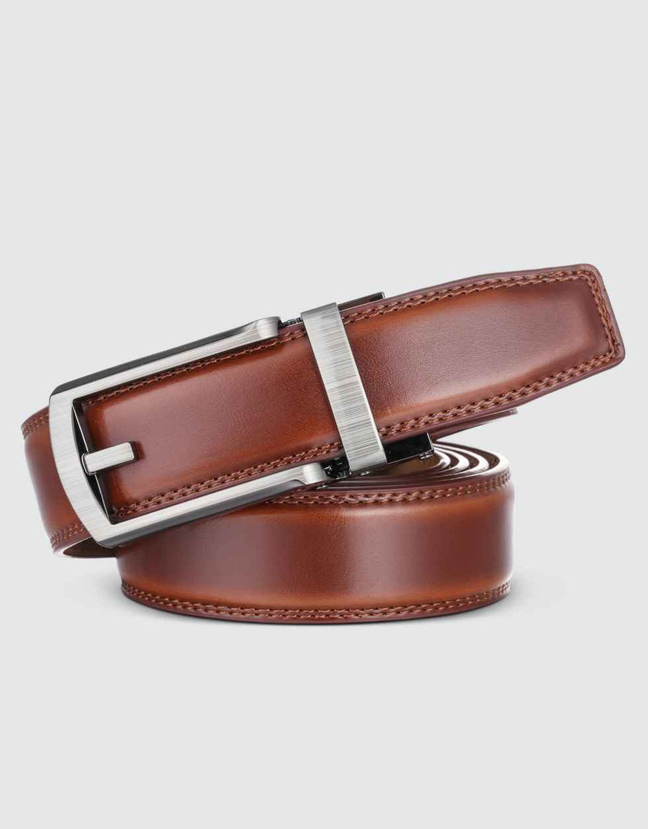 Bristle Leather Linxx Rachet Belt-Burnt Umber– Mio Marino