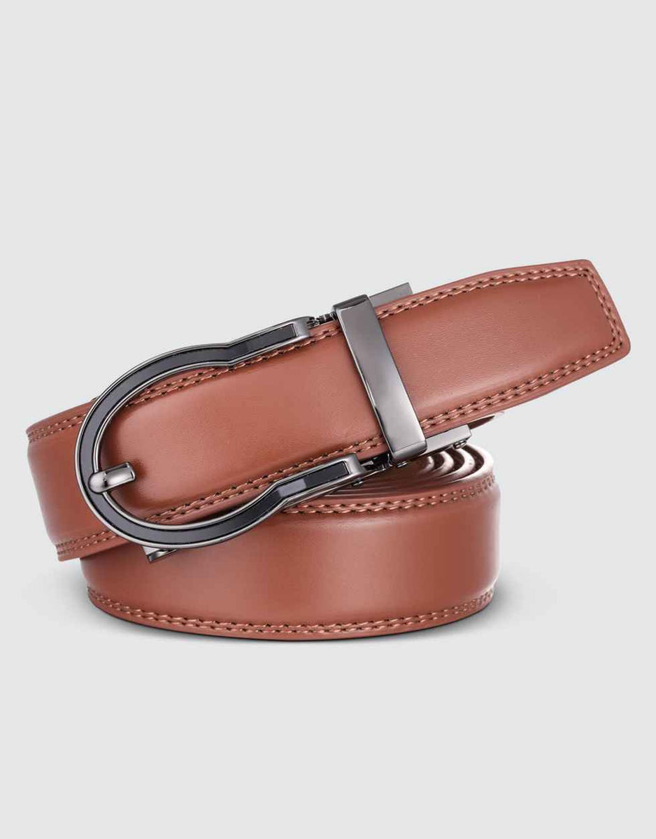 Men's Leather Belts | Arch Leather Linxx Rachet Belt in Light Umber ...