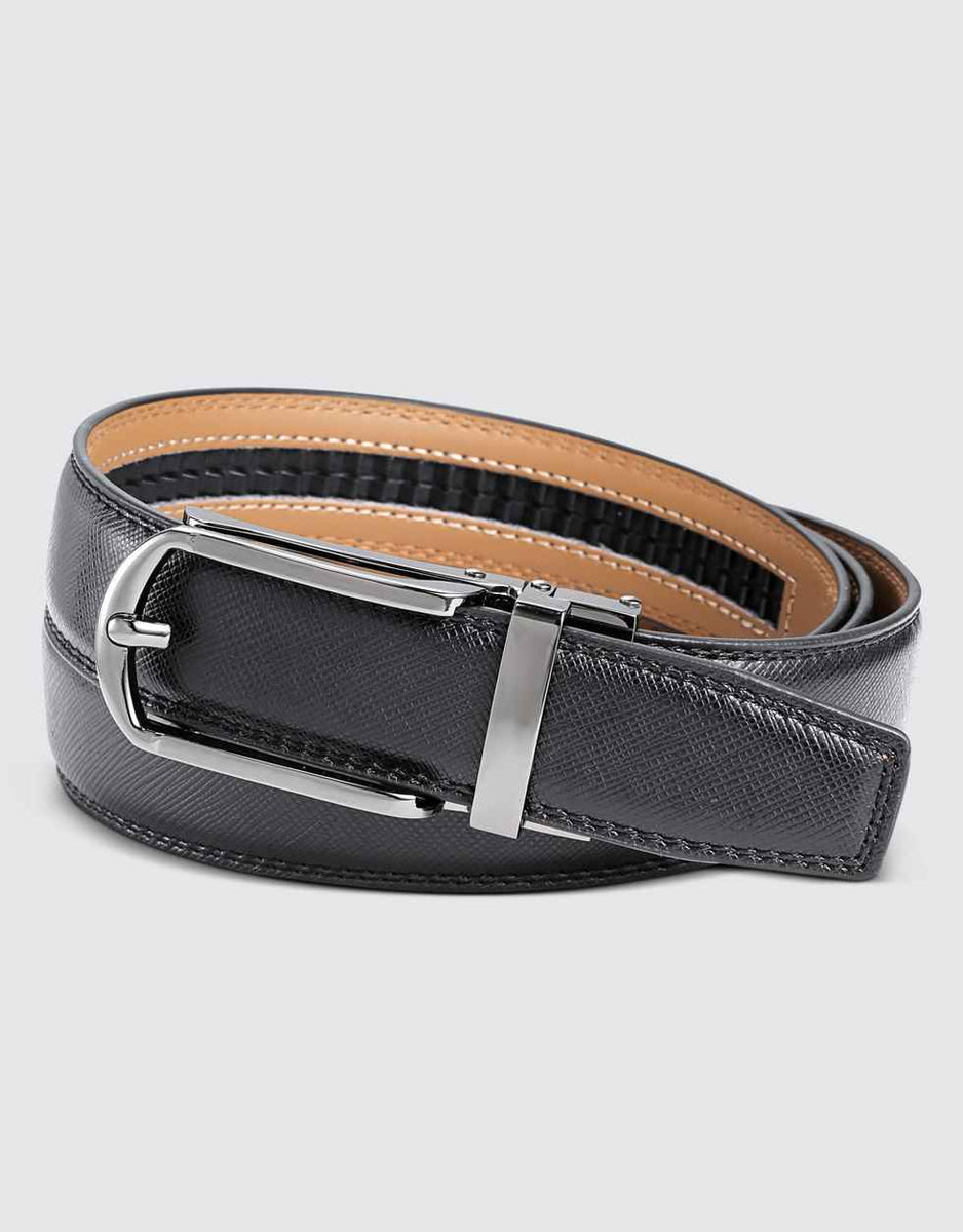 Men's Leather Belts | Ballast Leather Linxx Rachet Belt - Deep Charcoal ...
