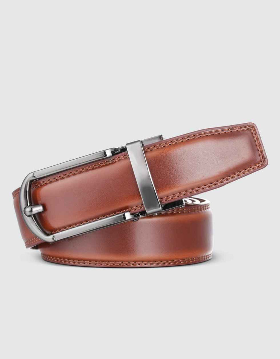 Men's Leather Belts | Ballast Leather Linxx Rachet Belt - Burnt Umber ...