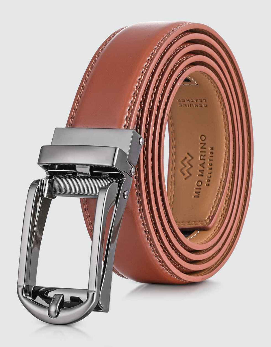 Men's Leather Belts | Ballast Leather Linxx Rachet Belt - Light Umber ...