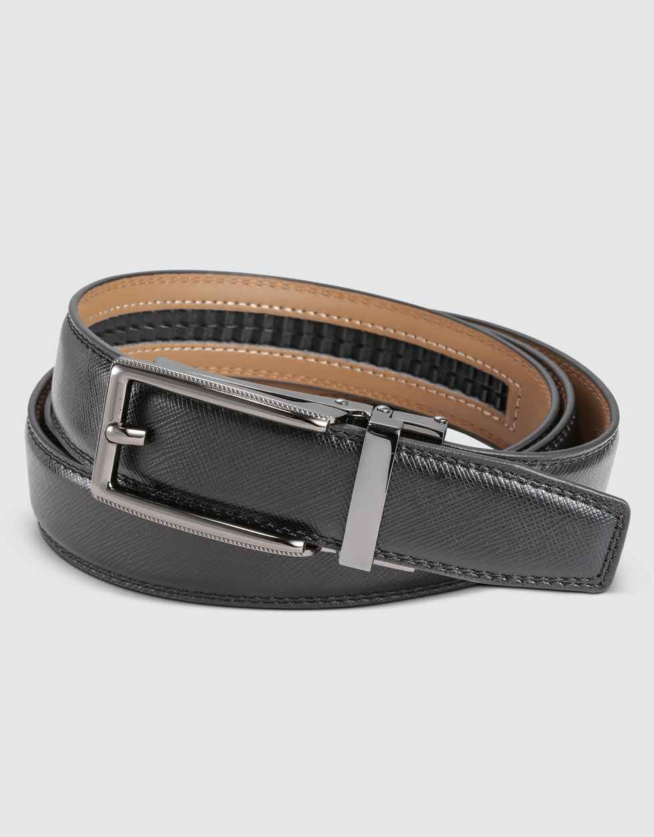 Fissure Leather Linxx Rachet Belt-Deep Charcoal– Mio Marino